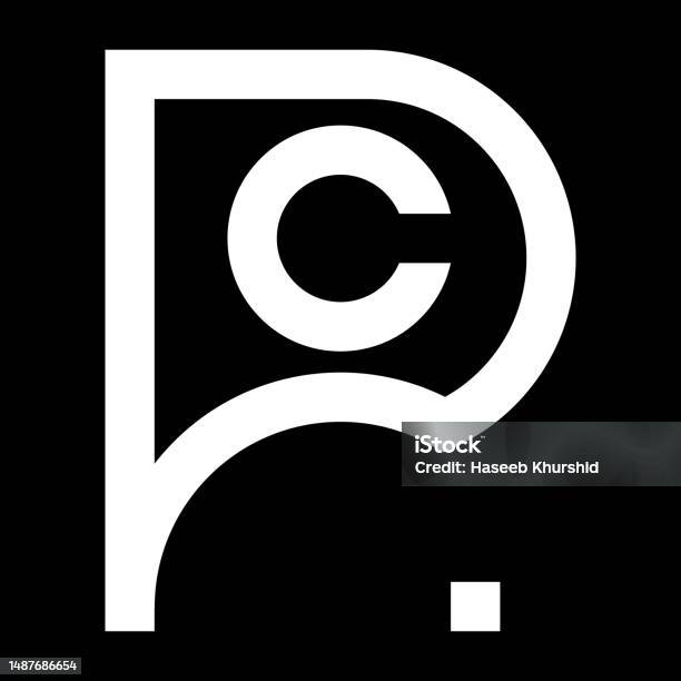 Logo Cr Minimal Icône Dune Lettre Rc Sur Fond De Luxe Idée De Logo