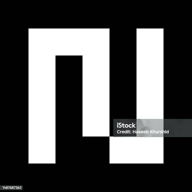 Logo Nj Minimal Icône Dune Lettre Jn Sur Fond De Luxe Idée De Logo