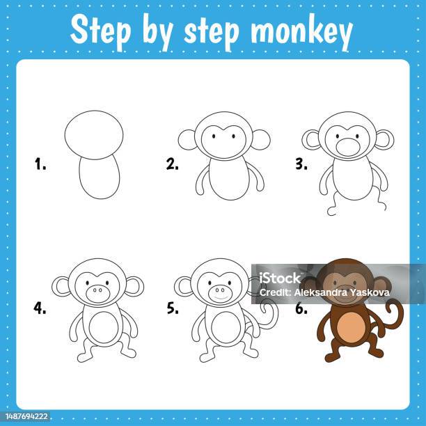 Lezione Di Disegno Per Bambini Come Disegnare Scimmia Tutorial Di ... Lezione Di Disegno Per Bambini Come Disegnare Scimmia Tutorial Di ...
