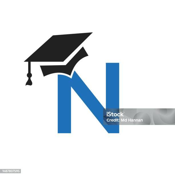 Conception Initiale Du Logo De Léducation Lettre N Combiner Avec Le