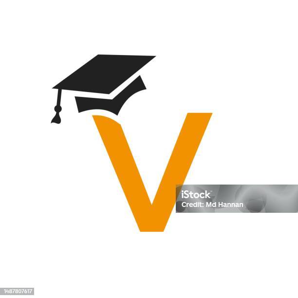 Conception Initiale Du Logo De Léducation Lettre V Combiner Avec Le