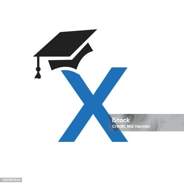 Conception Initiale Du Logo De Léducation Lettre X Combinaison Avec Le