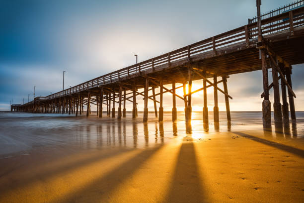 Free Stock Photo of Sunset at Beach Pier | Download Free Images and ...