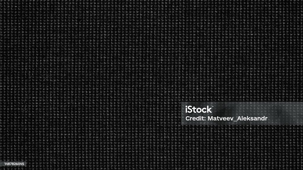Black Cotton Fabric Texture Background Detail Of Canvas Textile