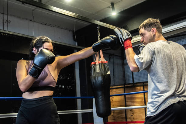 Free Stock Photo of Two Men Boxing in a Boxing Ring | Download Free ...