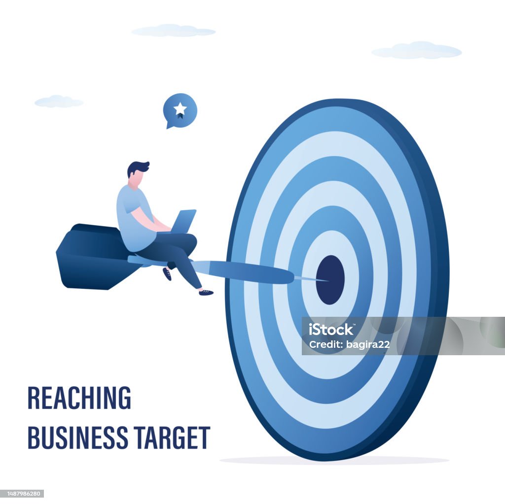 Reaching Business Target Aiming For Victory Or Goal Strategy To Reach ... Reaching Business Target Aiming For Victory Or Goal Strategy To Reach ...