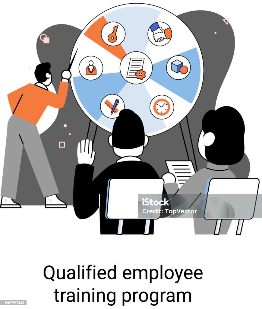 Ilustración de Programa De Capacitación De Empleados Calificados Curso ... Ilustración de Programa De Capacitación De Empleados Calificados Curso ...