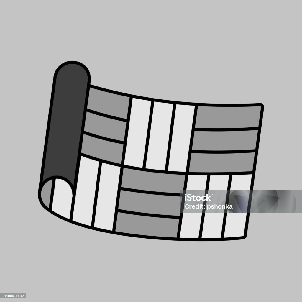 Linoleum Roll Vector Icon Construction Repair Stock Illustration Download Image Now