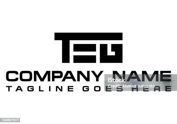 Letter Teg Logo Design Vector Illustration Stock Illustration Download Image Now Abstract
