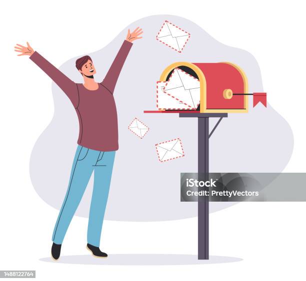 Concept De Réception De Boîte Aux Lettres De Notification Par Courrier