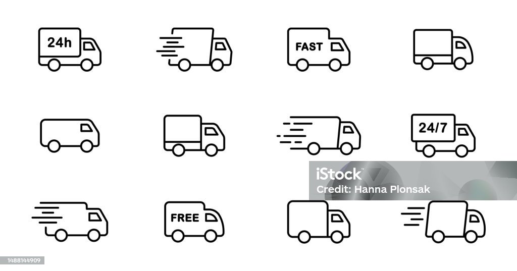 Set Ikon Jalur Truk Pengiriman Ikon Truk Pengiriman Ekspres Truk ... Set Ikon Jalur Truk Pengiriman Ikon Truk Pengiriman Ekspres Truk ...