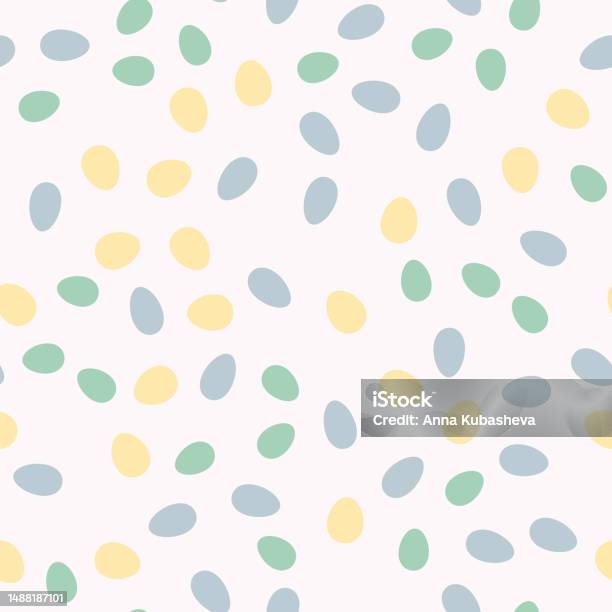 Pola Mulus Polkadot Konfeti Lucu Lingkaran Yang Digambar Tangan Disusun