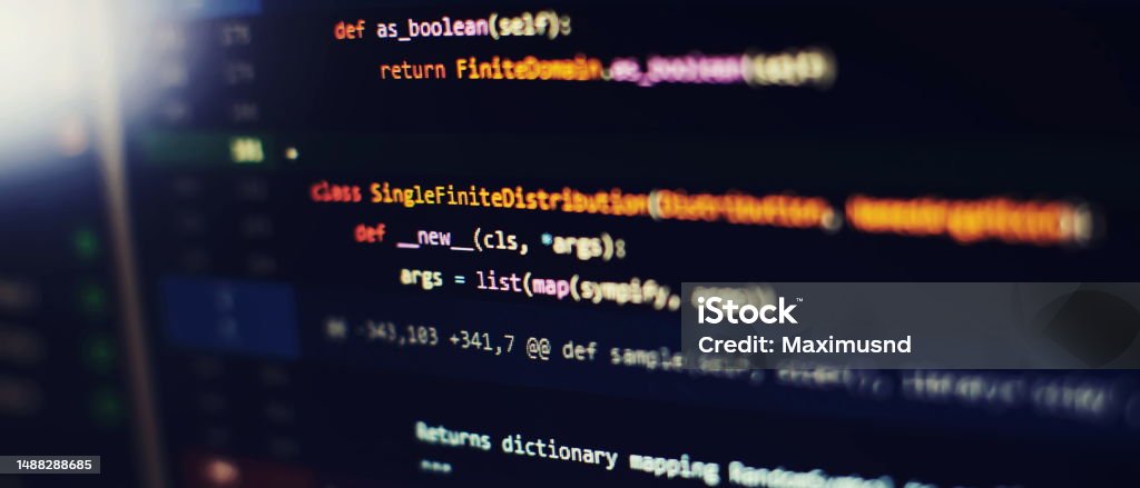 Abstract Computer Script Code Programming Code Screen Of Software