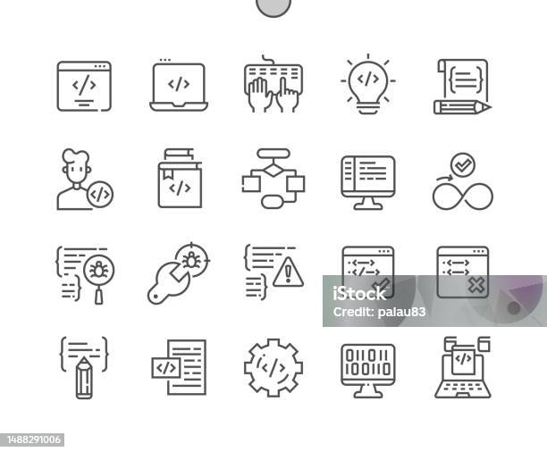 Coding Programming Solutions Algorithm Developer Script Bug Fixing Pixel Perfect Vector Thin