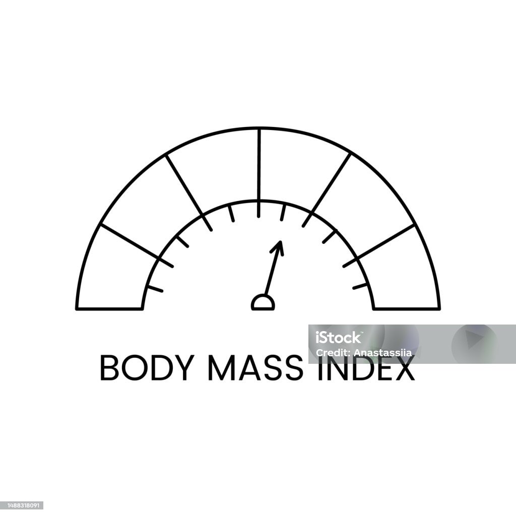 Ilustración De Icono De Línea De Índice De Masa Corporal En Vector