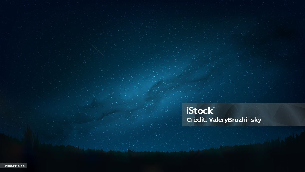 Malam Bersinar Langit Berbintang Bima Sakti Latar Belakang Ruang Biru ... Malam Bersinar Langit Berbintang Bima Sakti Latar Belakang Ruang Biru ...