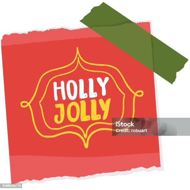 Kartu Ucapan Natal Holly Periang Dengan Latar Belakang Merah Tulisan