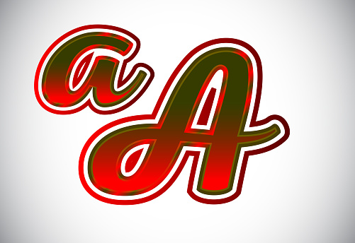 Anglais Lettre Majuscule Et Minuscule A Symbole De Lalphabet Graphique