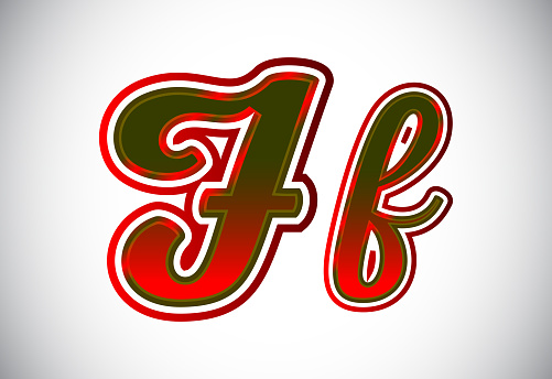 Anglais Lettre Majuscule Et Minuscule F Symbole De Lalphabet Graphique