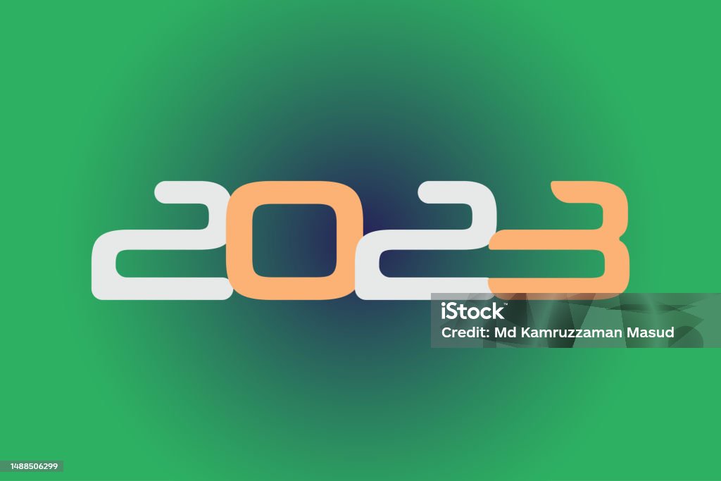 Year 2023 Numeric Typography Text Vector Design On Gradient Color ... Year 2023 Numeric Typography Text Vector Design On Gradient Color ...
