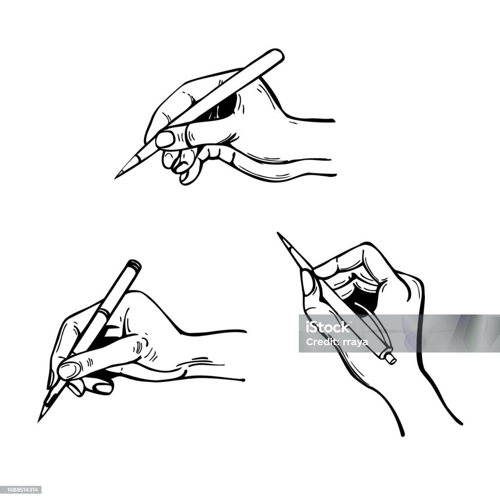 Hand Wth A Pen Vector Sketch Illustration Stock Illustration - Download ... Hand Wth A Pen Vector Sketch Illustration Stock Illustration - Download ...