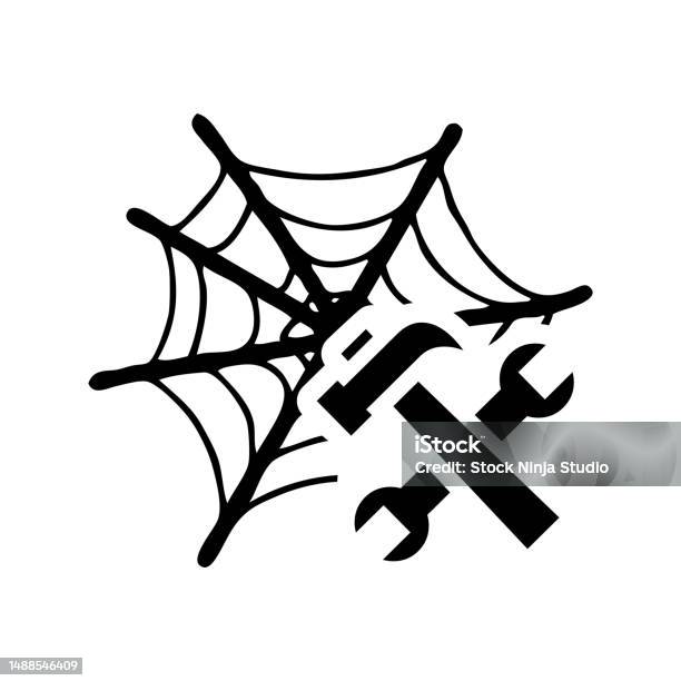 Outils Daraignée Icône Noire Plate Isoler Sur Fond Blanc Illustration