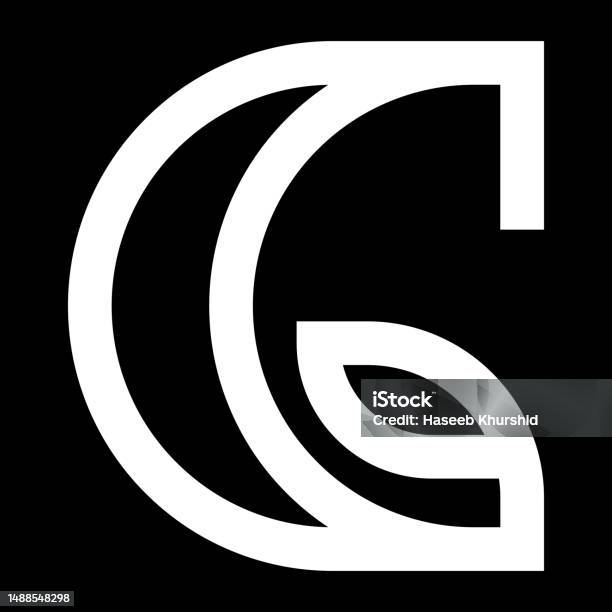 Logo Cg Minimal Icône Dune Lettre Cg Sur Fond De Luxe Idée De Logo