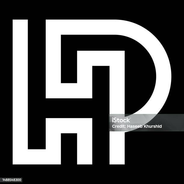 Logo Hp Minimal Icône Dune Lettre Hp Sur Fond De Luxe Idée De Logo