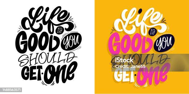 Kartu Pos Tulisan Doodle Yang Digambar Tangan Lucu Desain Tshirt Desain