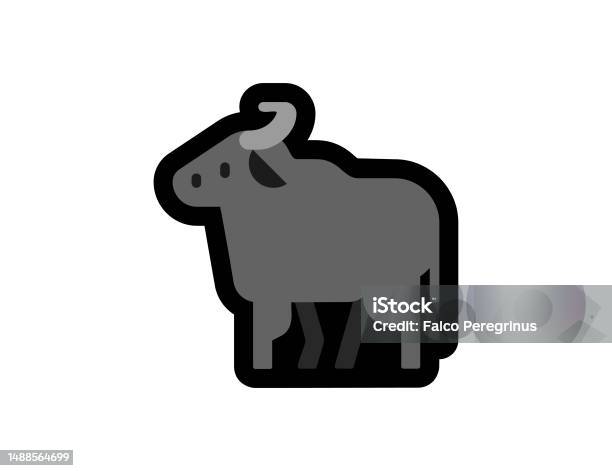 Icône Vectorielle Buffle Deau Sur Fond Blanc Illustration De Lemoji
