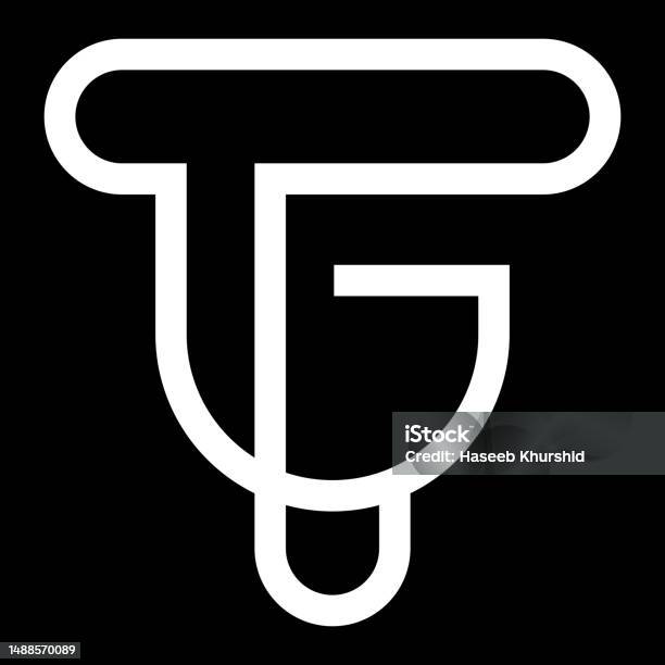 Logo Tg Minimal Icône Dune Lettre Tg Sur Fond De Luxe Idée De Logo