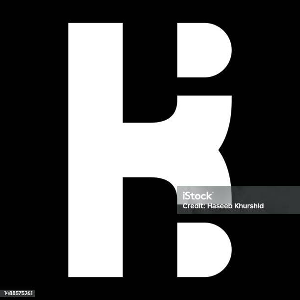 Logo Bk Minimal Icône Dune Lettre Bk Sur Fond De Luxe Idée De Logo