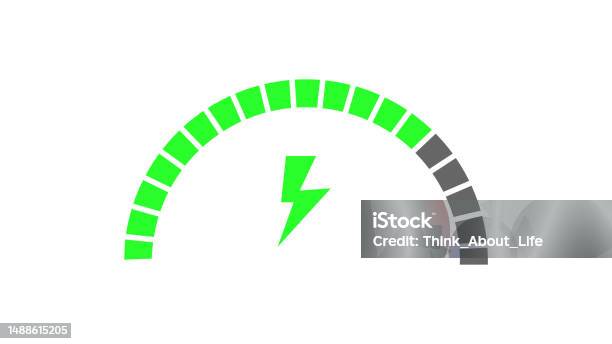 Concept De Charge Icône Dalimentation Électrique Sur Fond Blanc