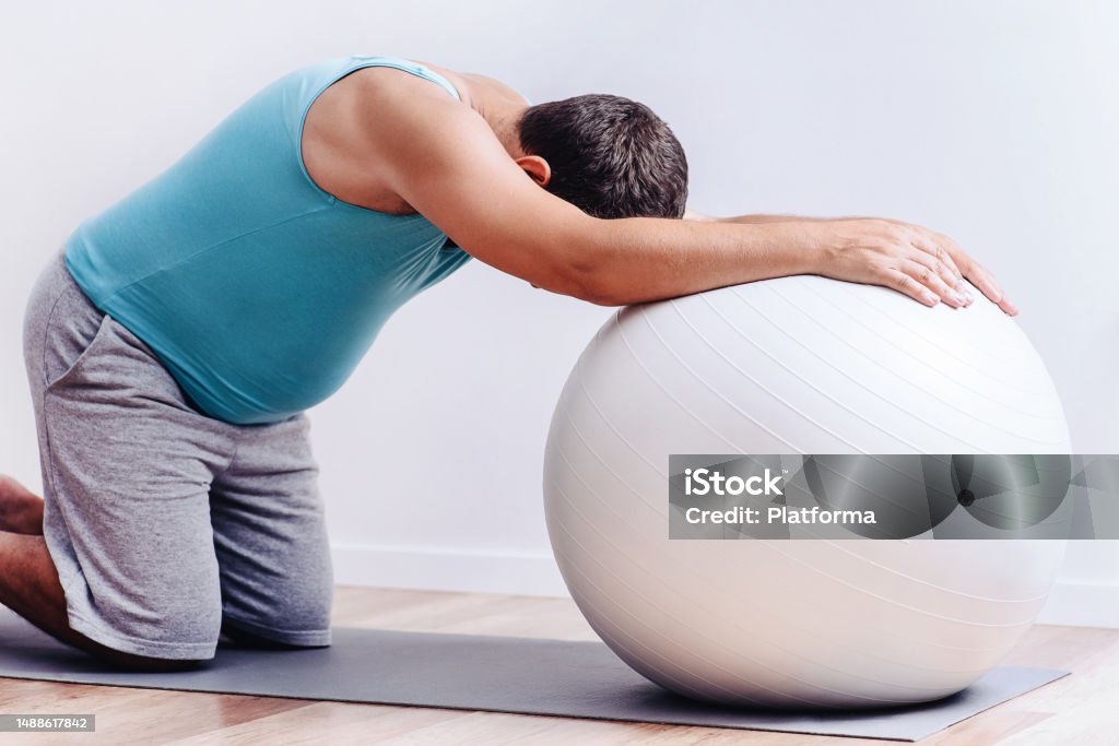 Exhausted Fat Man Sitting On Floor Tiring Workout Program Sportfat ... Exhausted Fat Man Sitting On Floor Tiring Workout Program Sportfat ...