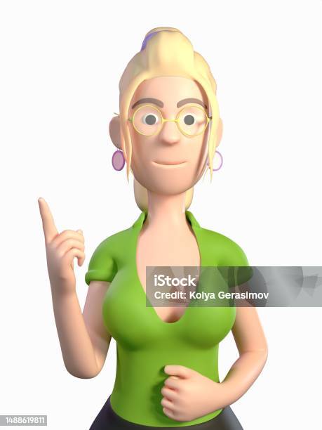 Gadis Menunjuk Jarinya Menggambarkan Penampilan Ide 3drendering Foto ... Gadis Menunjuk Jarinya Menggambarkan Penampilan Ide 3drendering Foto ...