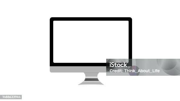 Vektor Abstrak Ikon Monitor Komputer Terisolasi Pada Latar Belakang Eps