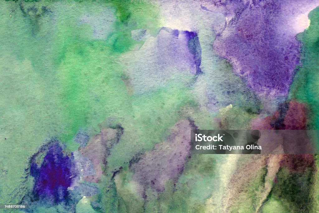 Green Gradient Watercolor Background Texture Stock Illustration