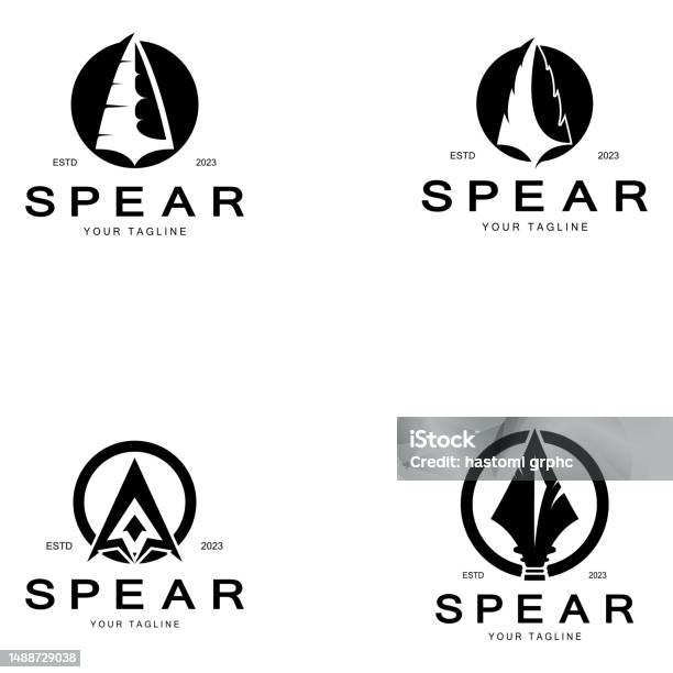 Conception Dillustration Vectorielle De Licône Du Logo De Lance Tête