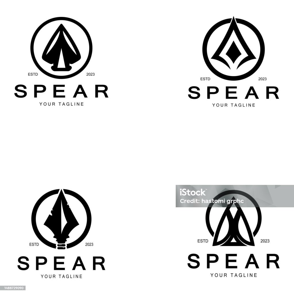 Conception Dillustration Vectorielle De Licône Du Logo De Lance Tête