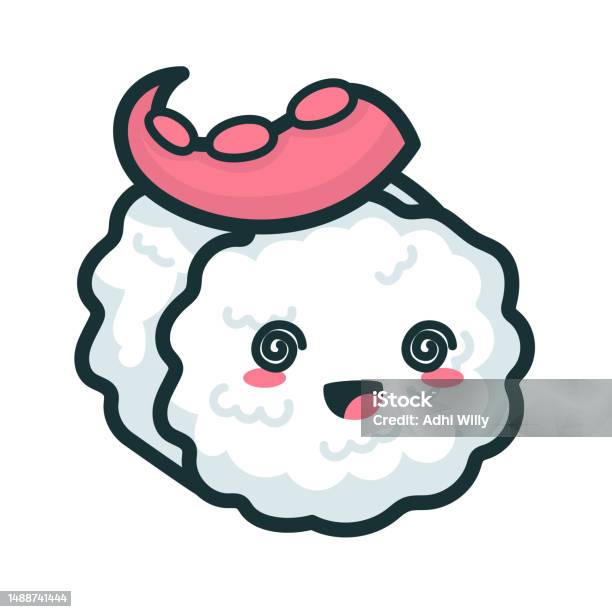 Cute Sushi Vector Illustration Eps Stock Illustration Download