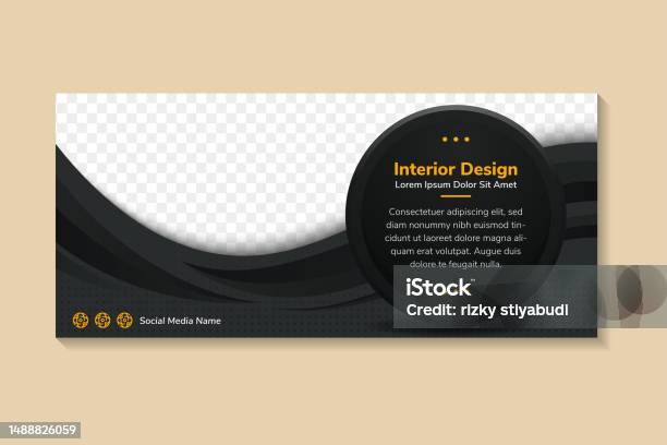 Desain Template Banner Abstrak Menggunakan Headline Adalah Interior