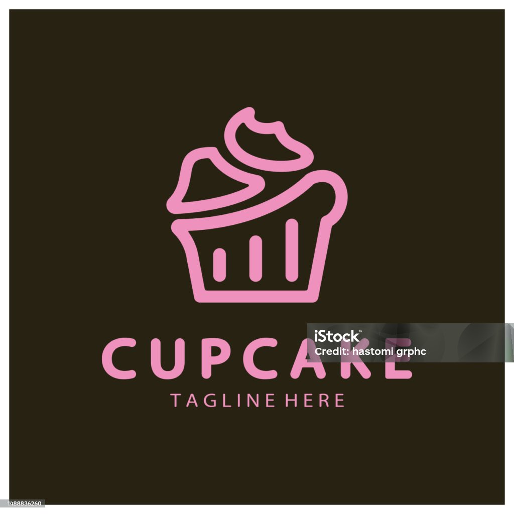 Cupcake Logo Design Vector Illustration Template Cupcake Bakery