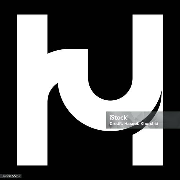 Logo Hj Minimal Icône Dune Lettre Jh Sur Fond De Luxe Idée De Logo