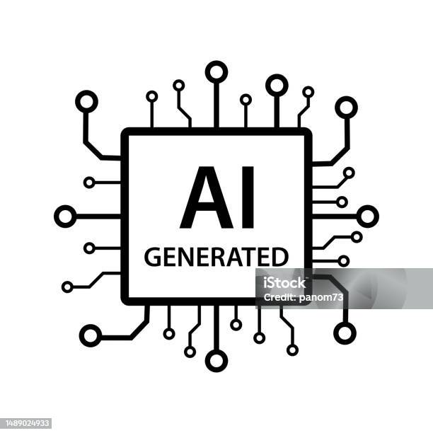 Intelligence Artificielle Générée Icône Vecteur Ai Signe Pour La