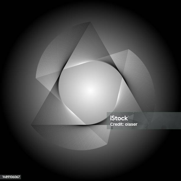 Fine Rotating Triangle Fading To White Stock Illustration Download