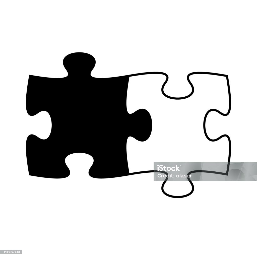 Connecting Two Jigsaw Pieces Fitting Perfectly Stock Illustration ... Connecting Two Jigsaw Pieces Fitting Perfectly Stock Illustration ...