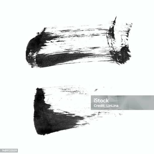Cat Vektor Abstrak Smear Set Elemen Desain Yang Digambar Tangan Tanda