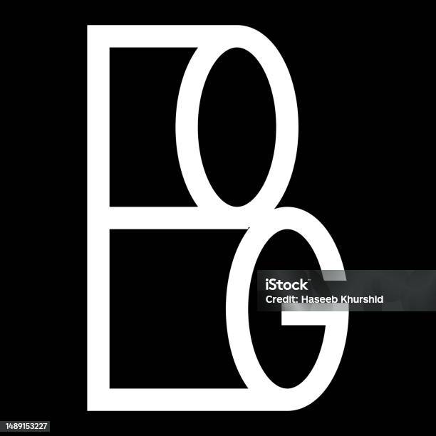 Logo Bg Minimal Icône Dune Lettre Bg Sur Fond De Luxe Idée De Logo