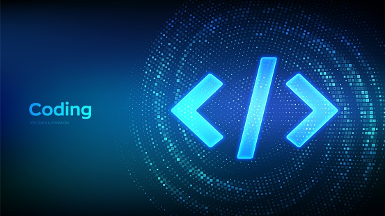 Code De Programmation Codage Ou Arrièreplan De Hacker Icône De Code De