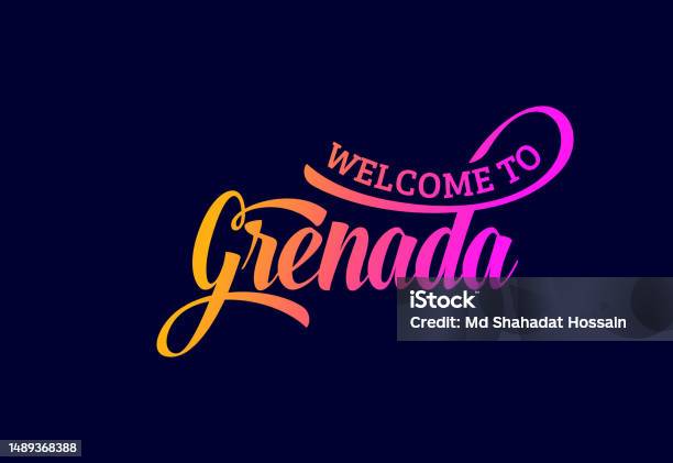 Welcome To Grenada Word Text Creative Font Design Illustration Welcome
